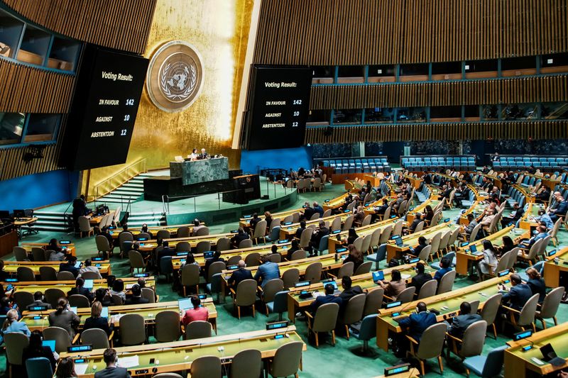UN overwhelmingly endorses declaration on two-state solution for Israel ...